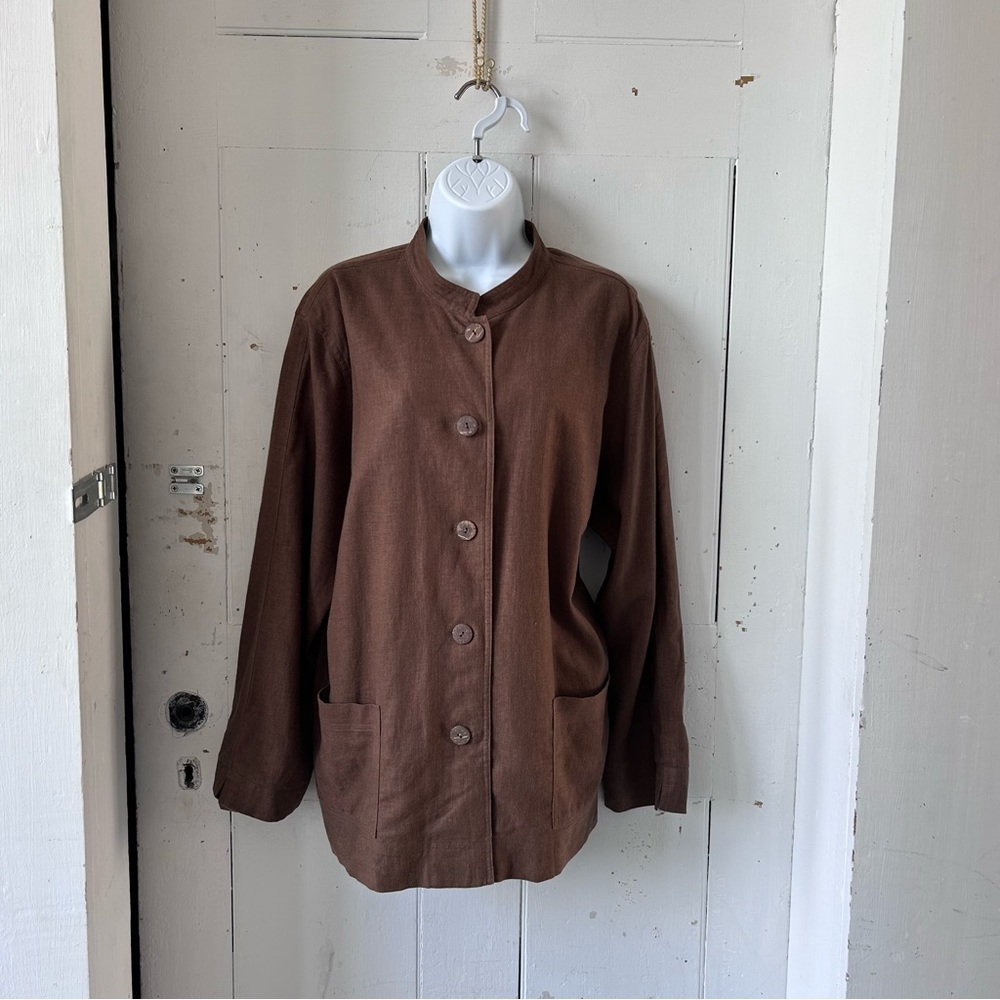 Appleseed's Linen Blend Minimalist Jacket - Gem